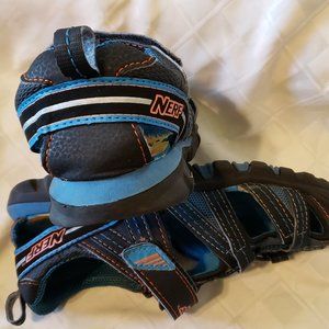 Nerf | Shoes | Nerf Sandals Size 4 Blue Black Orange Closed Toe Back ...